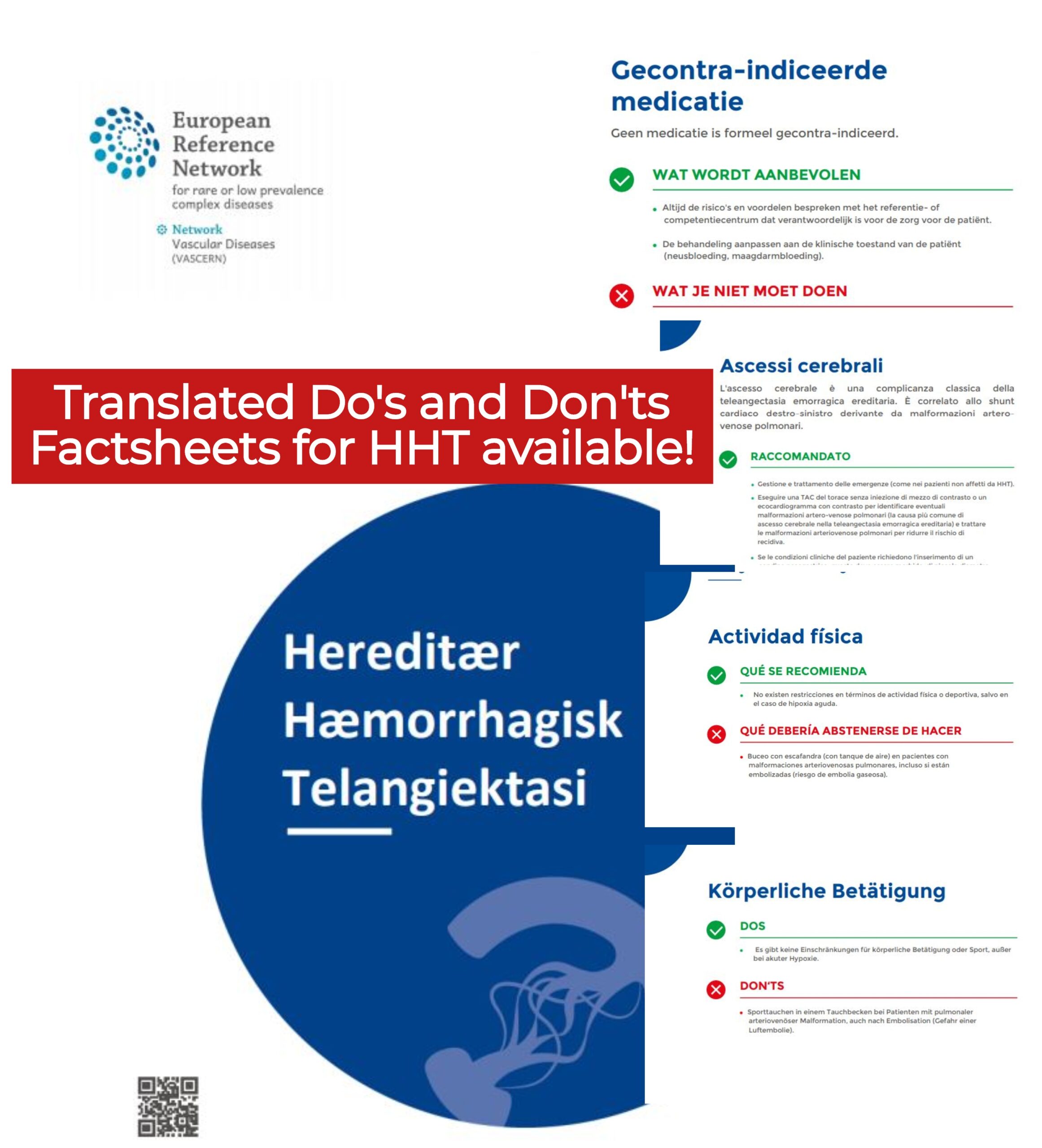 HHT Do's And Don'ts Factsheets In Danish, Dutch, German, Italian And ...